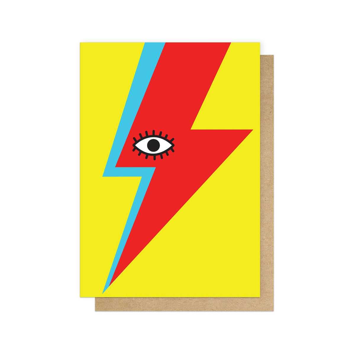 Greetings Card | Bowie Lightning Bolt – Moo Like a Monkey